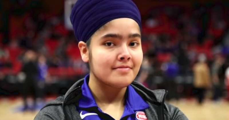 Japman Kaur is NBA's 1st Amritdhari & 1st Female Team Attendant for Piston's | SikhNet